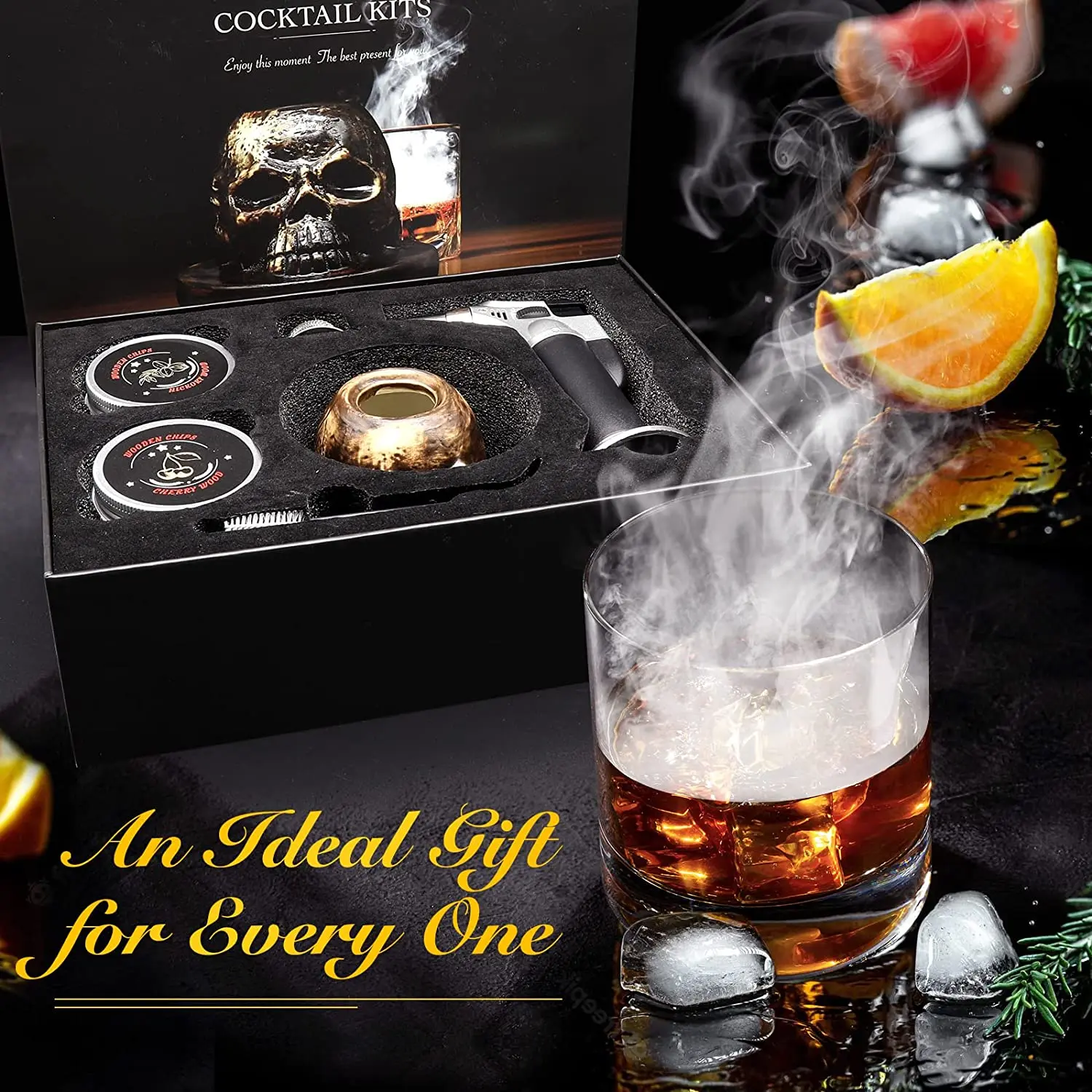 WEIBU Cocktail Smoker Kit - Sustainable Wood Gift for Dad