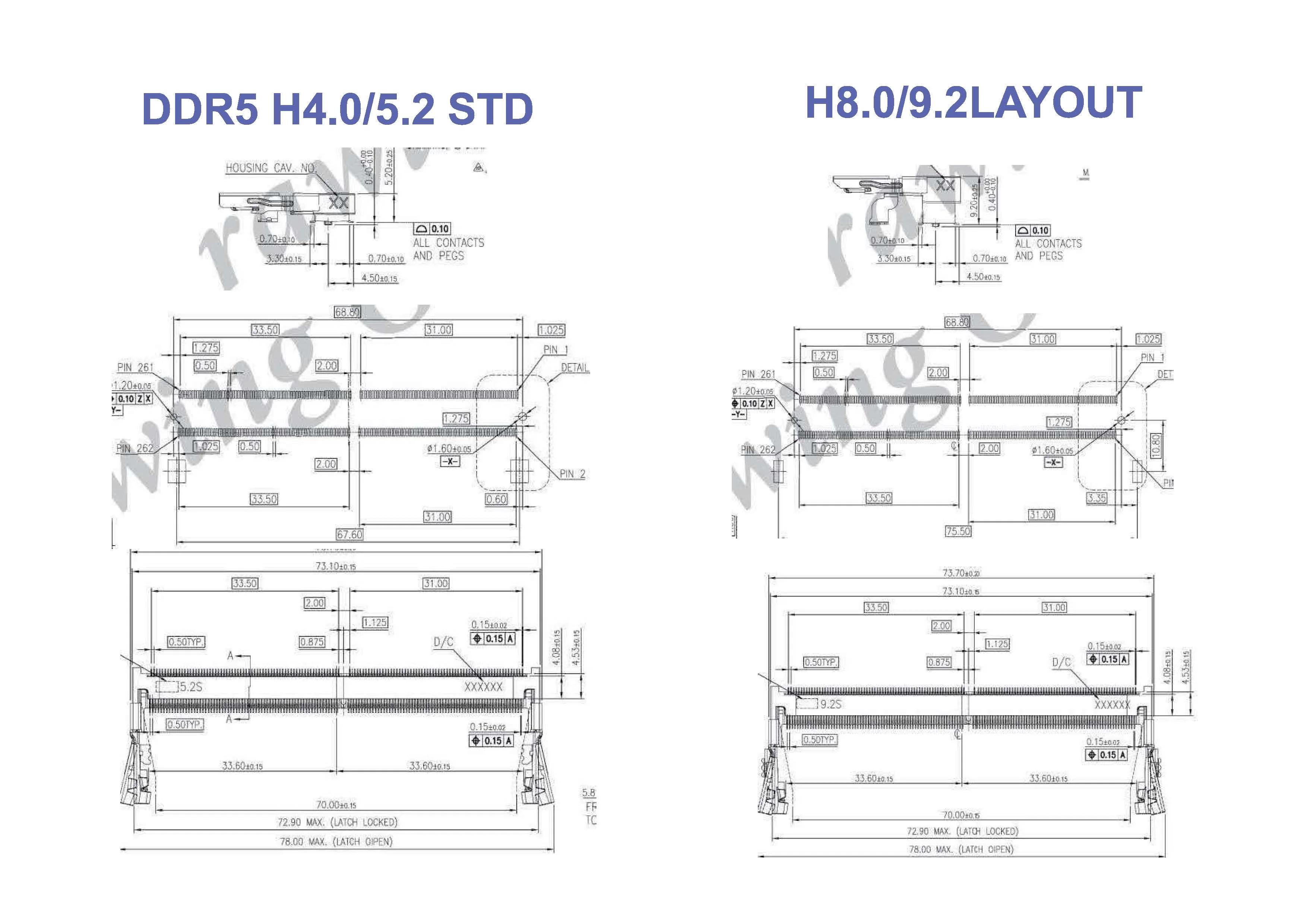 Ddr Terminal Socket Connector Ddr3 Ddr4 Ddr5 So Dimm 