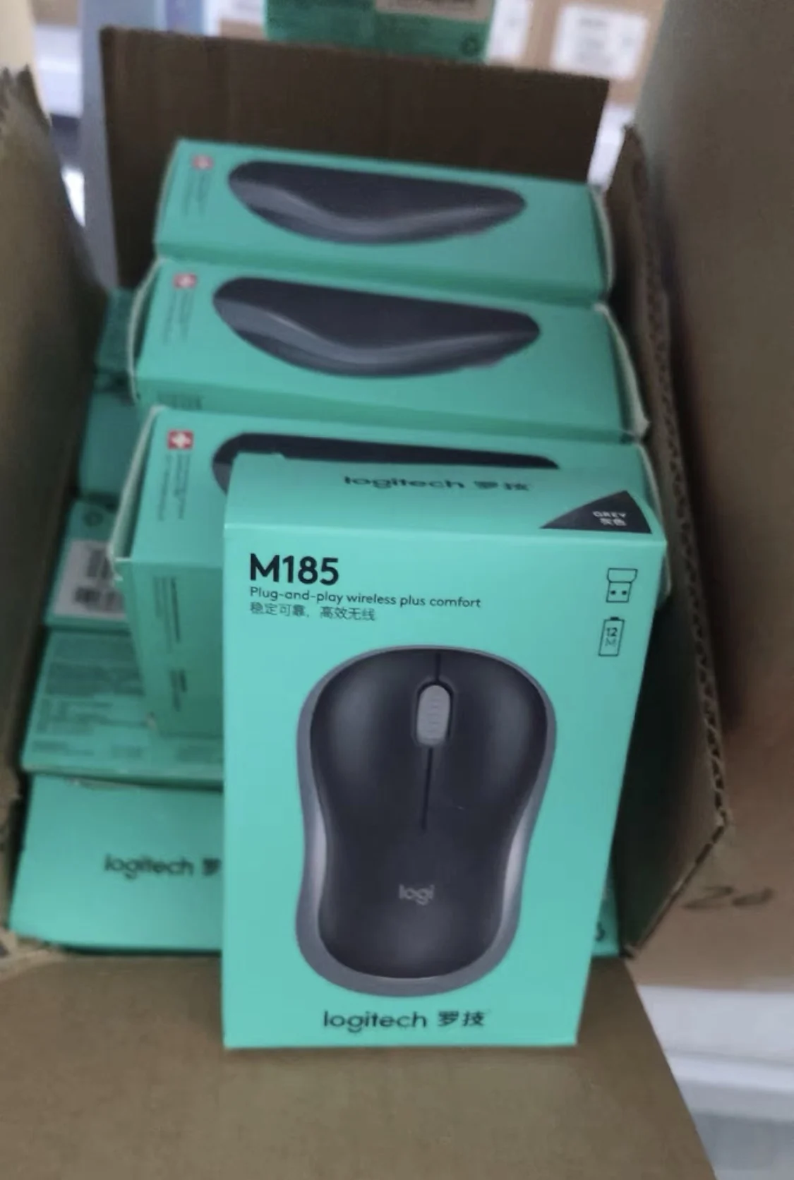 Logitech M185 Fashion Silent Wireless Mouse Coreless Mute Mice Mouse ...