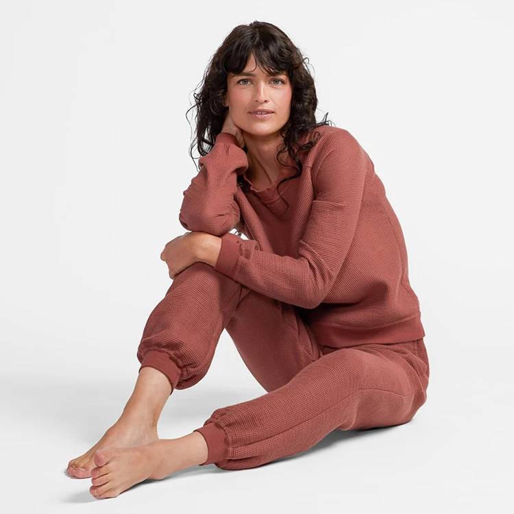Hempspring Hemp Women's Waffle Lounge Set Waffle Knit Pajamas Waffle ...