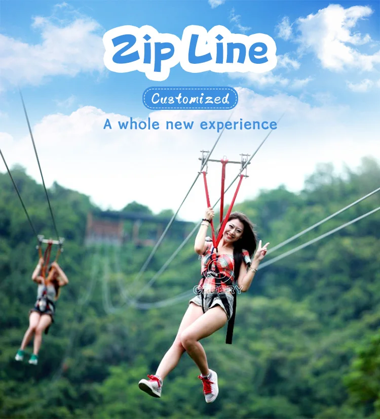 Zip Line Playground Equipment - Mountain Amusement Rides