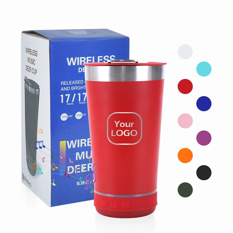 16oz Reusable Beer Cups - Insulated with Opener & Speaker