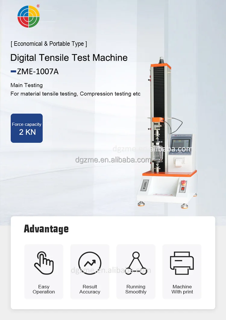 Zipper Tensile Strength Testing Machine - 2kn Capacity