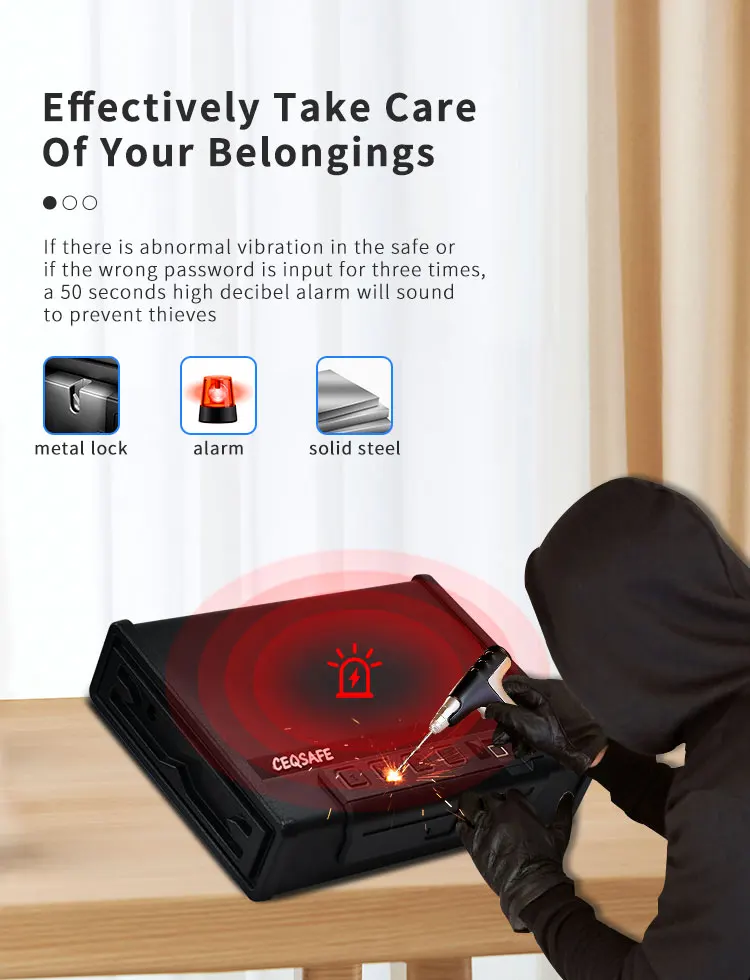 Hand Gun Safe Small Biometric Fingerprint Lock Gun Safe