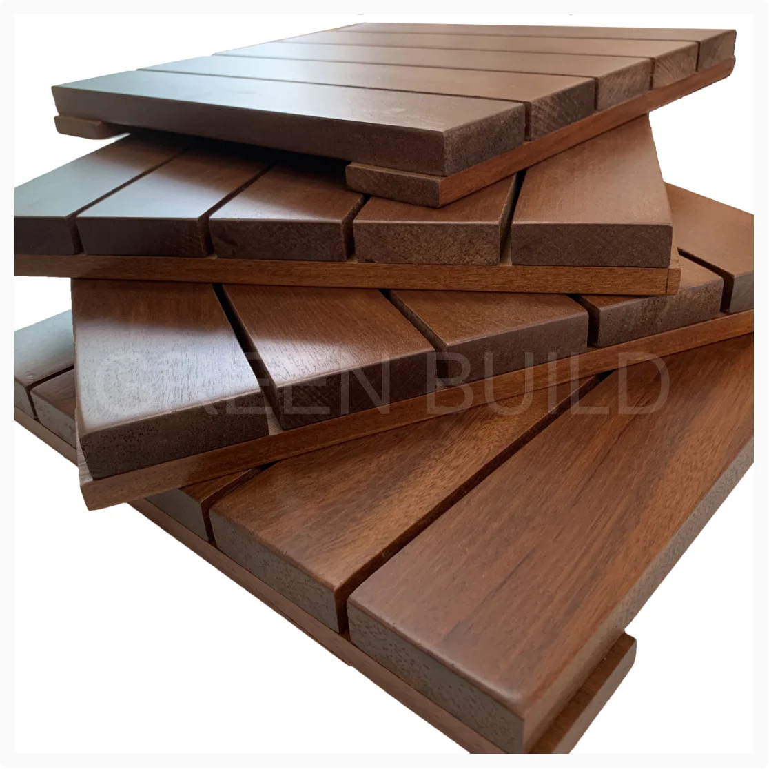 Kempas Merbau IPE Wood Pavers Decking Tiles-Eco-Friendly Interlocking ...