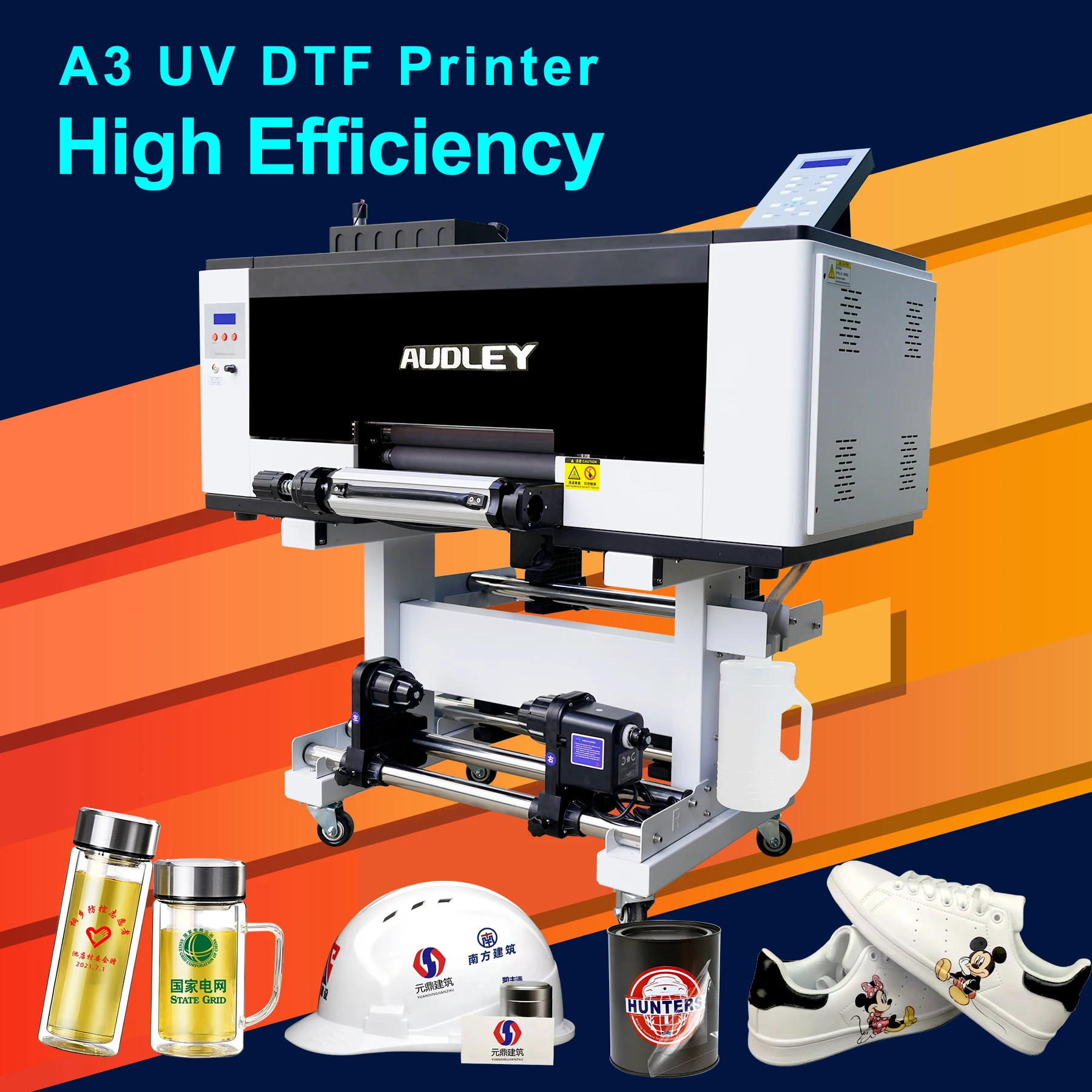 30cm All In One Uv Dtf Film Printer A3 Size Uv With 3 Pcs F1080a1 For ...