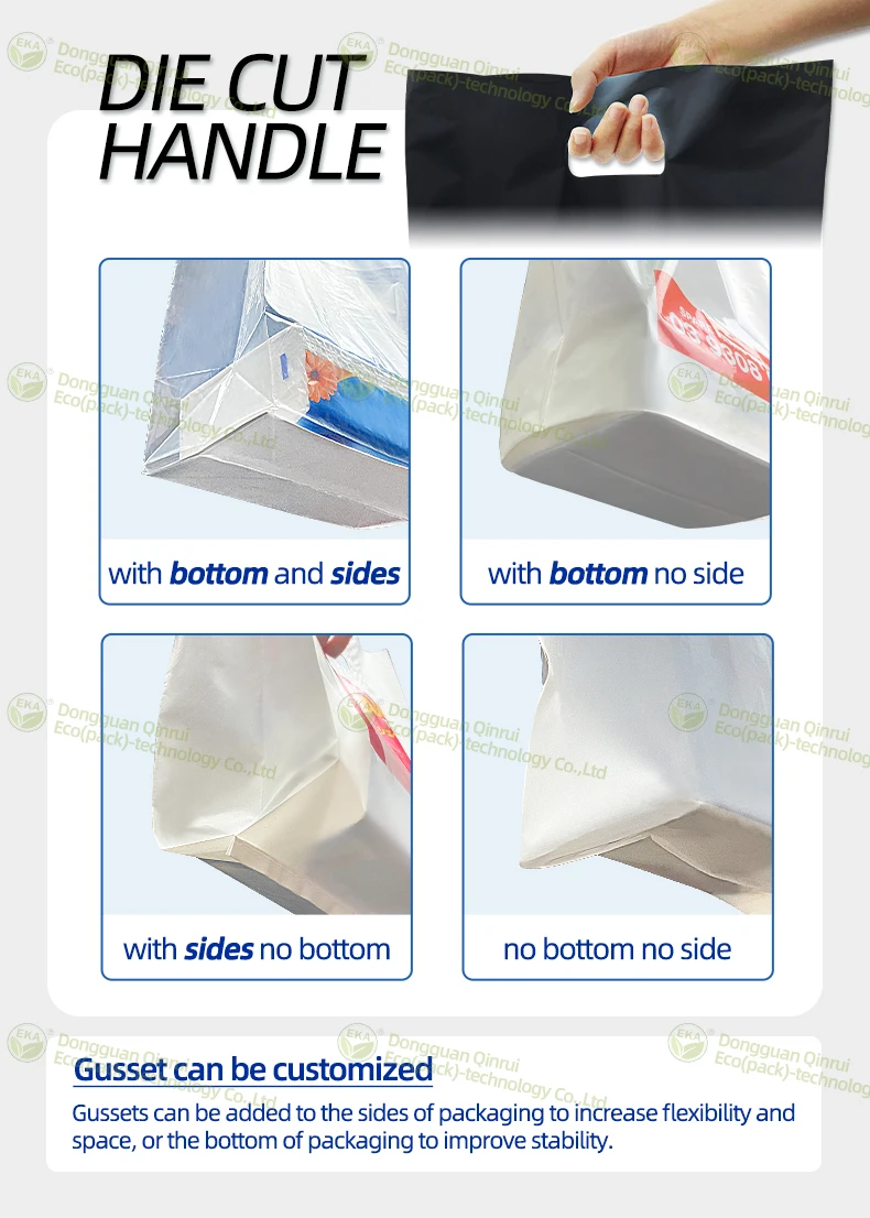 Custom Printed Biodegradable Carrier Bag Plastic PE Shopping Bag in ...