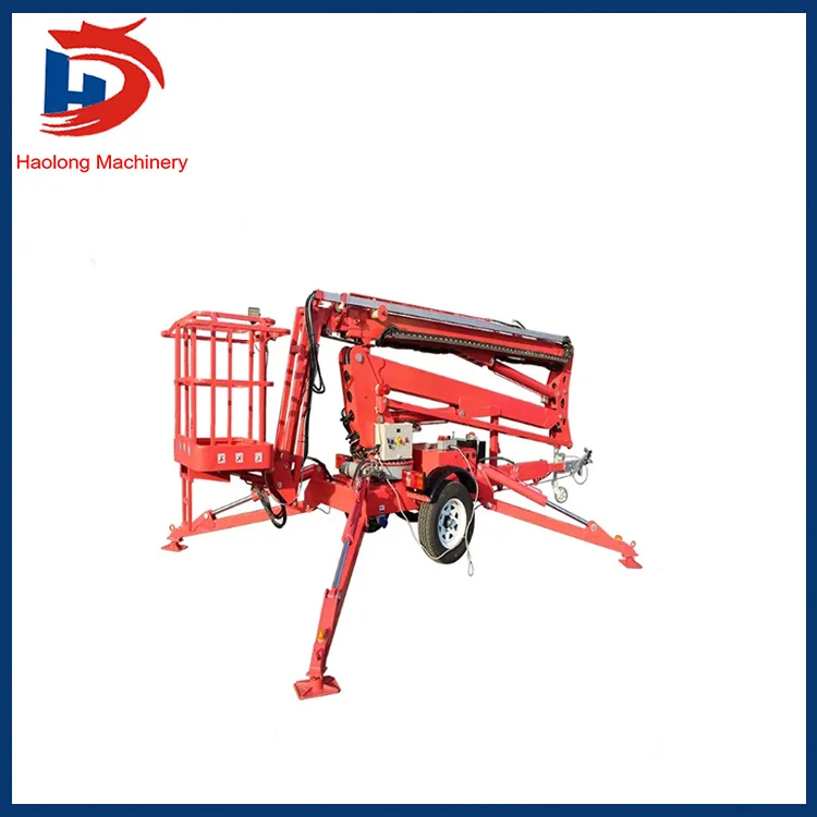 Haolong Mechanical Electric Self Propelled Curved Arm Aerial Work ...