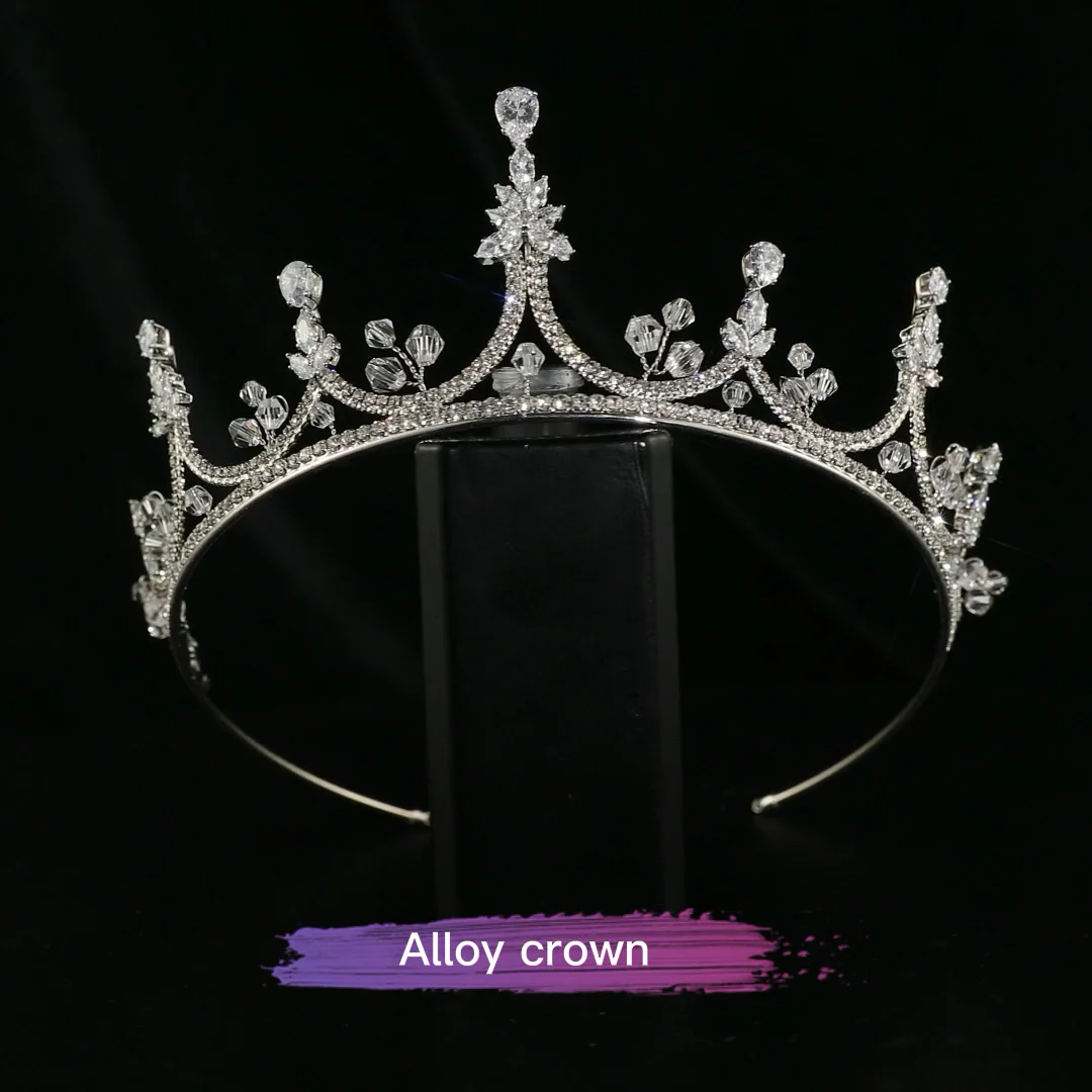 Exquisite Elegant Princess Crown For Girls Zircon Wedding Hair ...