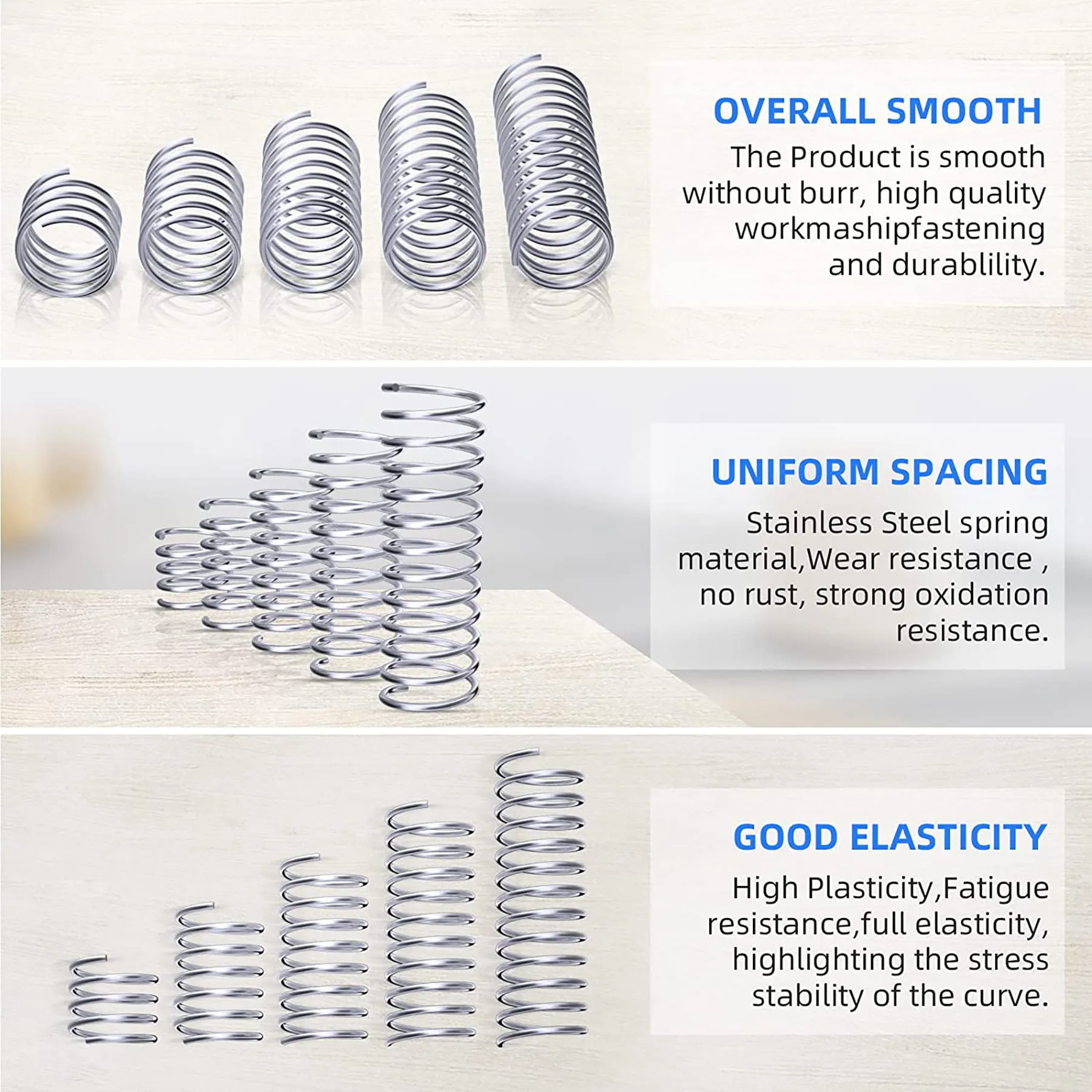 Small Conical Compression Spring 6x3.5x5mm Silver Tone Metal Coil Taper ...