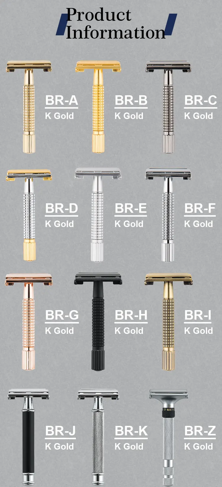 Butterfly Adjustable Double Edge Razor Men Shaving Handle-type Metal ...