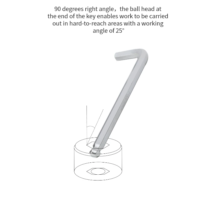 9pcs Professional Allen Key Ball End Long Wrench Kit Spanner Tool Set ...