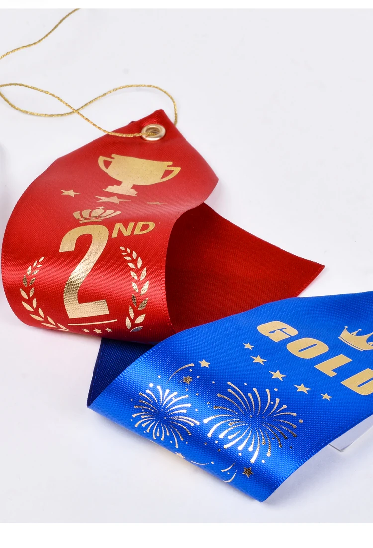 YAMA Ribbon Big Size 1st 2nd 3rd Place Gold Silver Bronze Trophy Flat ...