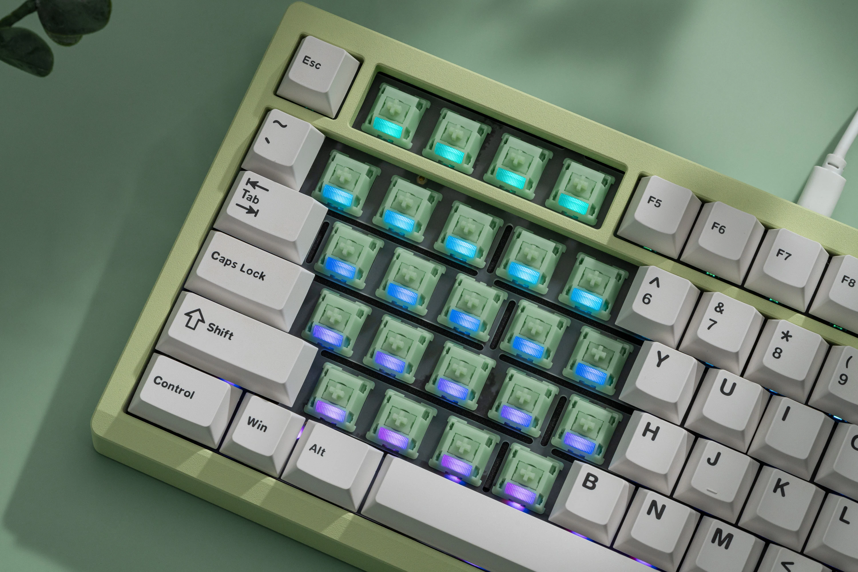 Mechanical Keyboard Switch Linear Stem Green Pom Housing Rgb Light ...