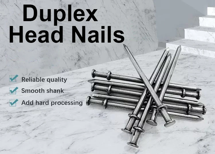 Galvanized 16d Duplex 3 Inch Bright Smooth Shank Double Head Nails ...