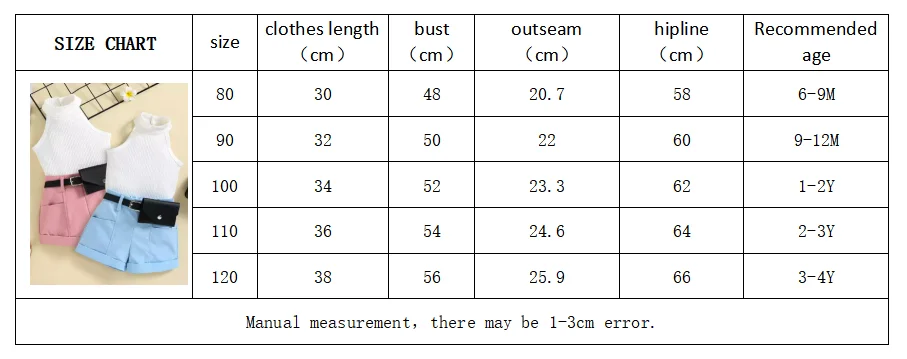 90 To 130cm Summer Little Girl Clothing Set Breathable Cotton Halter ...