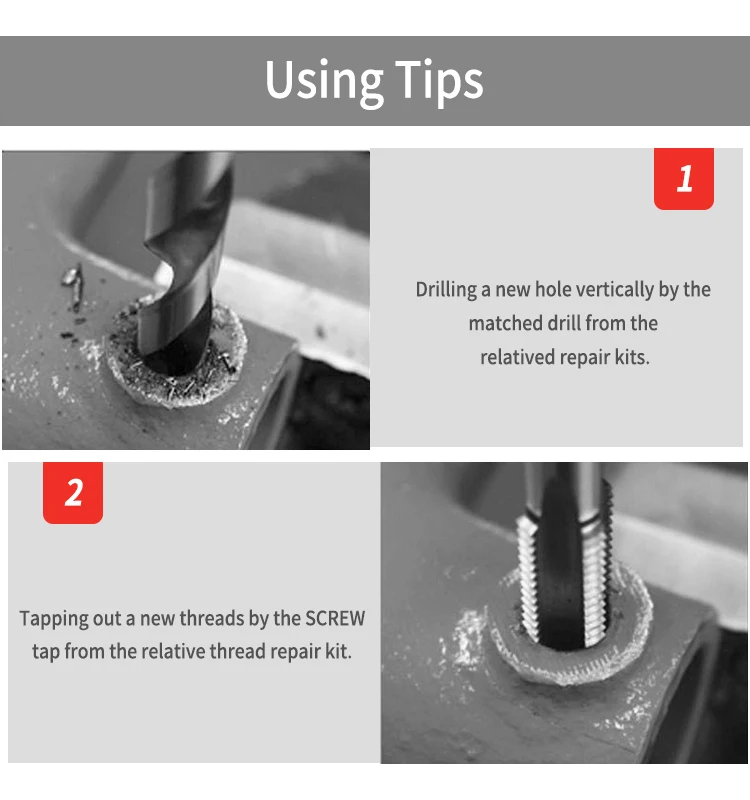 HSS Metric Thread Repair Kit - M2 to M6 Drill Bits & Taps