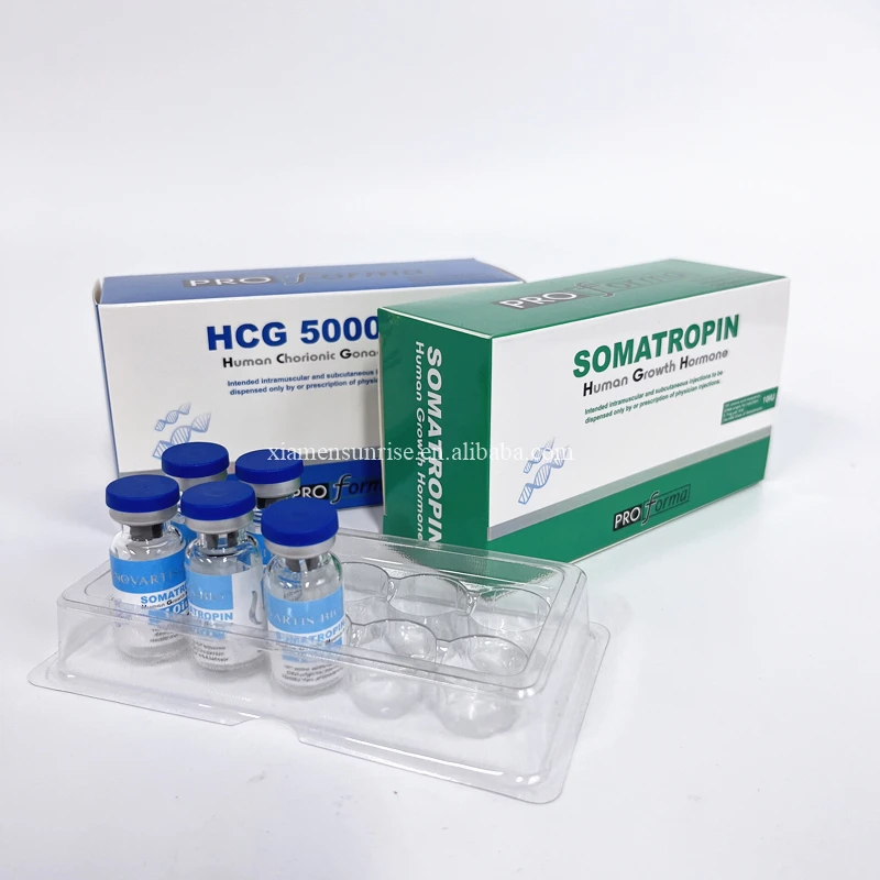 Custom Brand Logo Printing 10 Vials 2ml 10iu Hgh Label Sticker And Box With Tray - Buy Hgh ...