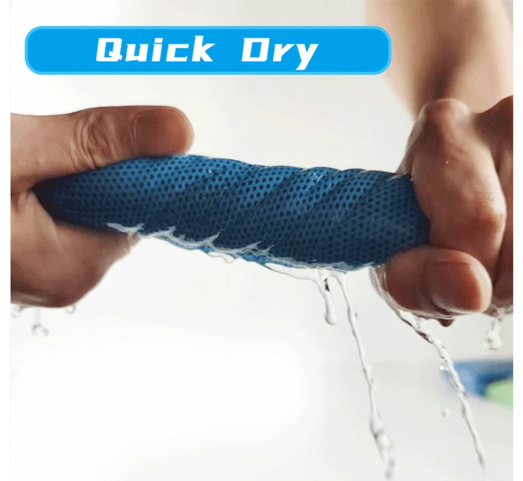 Custom Printed logo Sports Cooling Towel / Soft and Breathable Ice ...