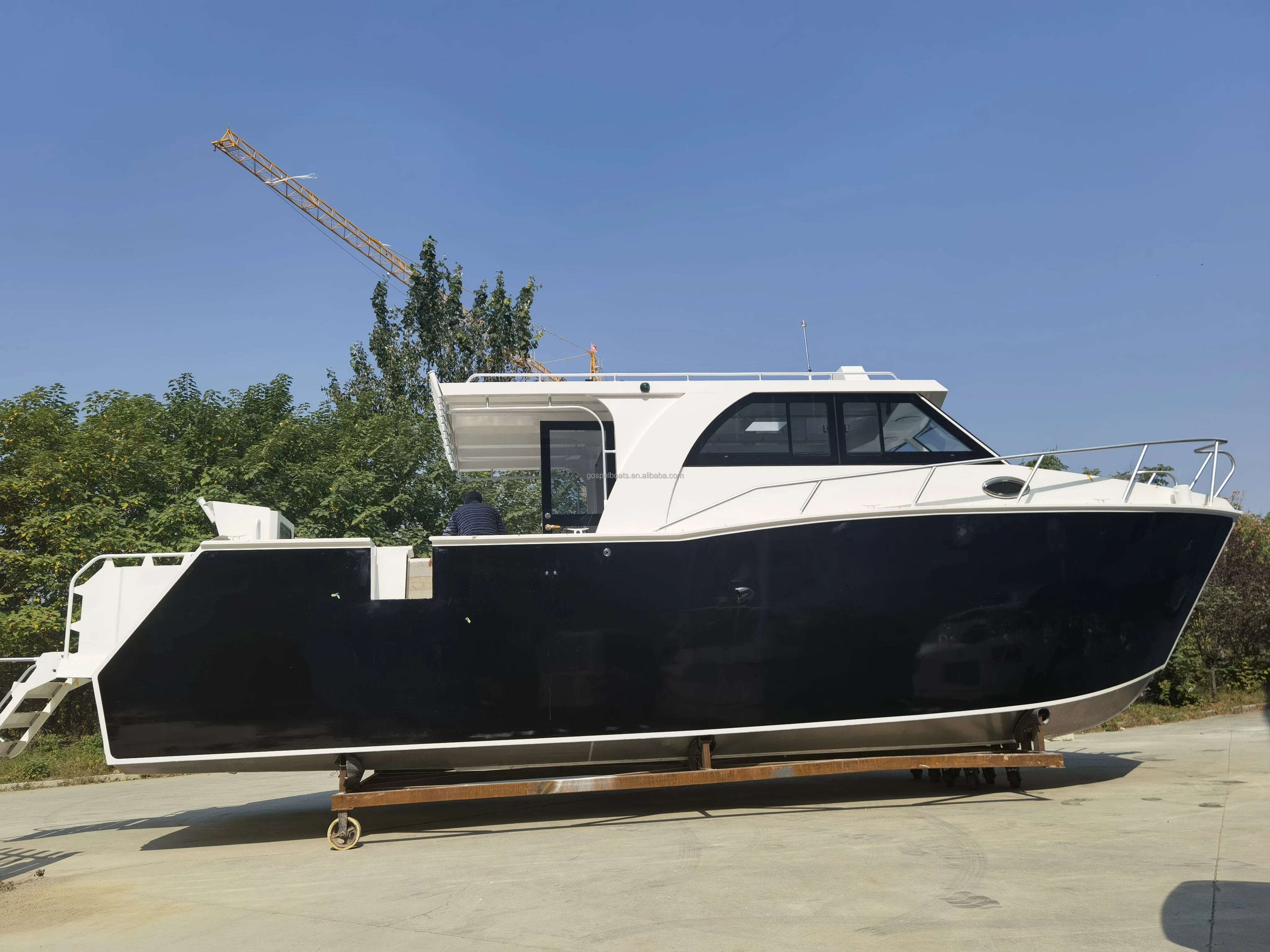 Full Welded 33ft 10m X 3.5m Catamaran Engine Boat Aluminum Fishing ...