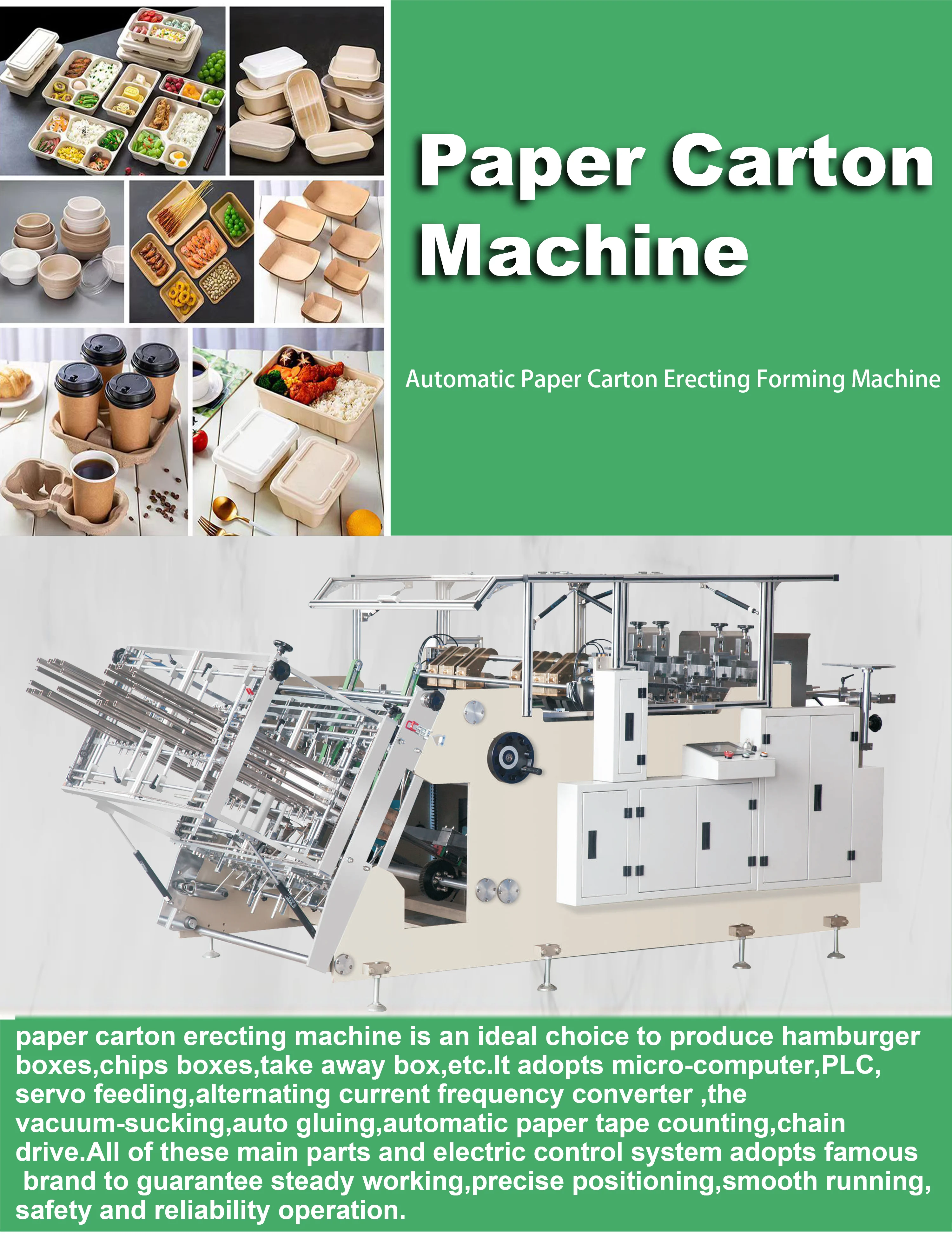 Forbona Biodegradable Burger Box Paper Lunch Box Machine Making Machine ...