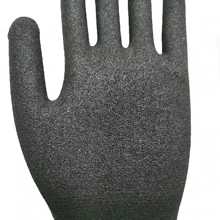 15gauge Nylon Spandex Gloves Liner Sandy Nitrile Coated Work Protective Gloves - Buy Protective ...