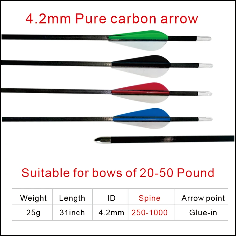 Carbon Fiber Hunting Arrows - Buy Musen 7.8mm Carbon Arrow,Hunting ...