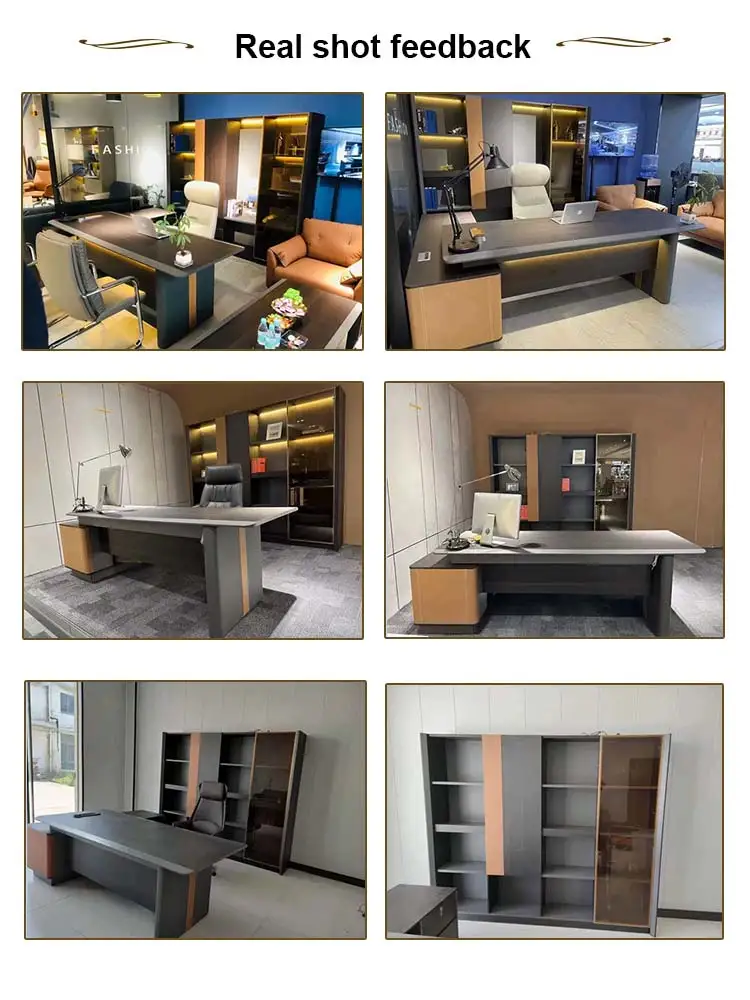 Supply Modern Luxury Design Office Table Customize Ceo Organizer Boss L ...