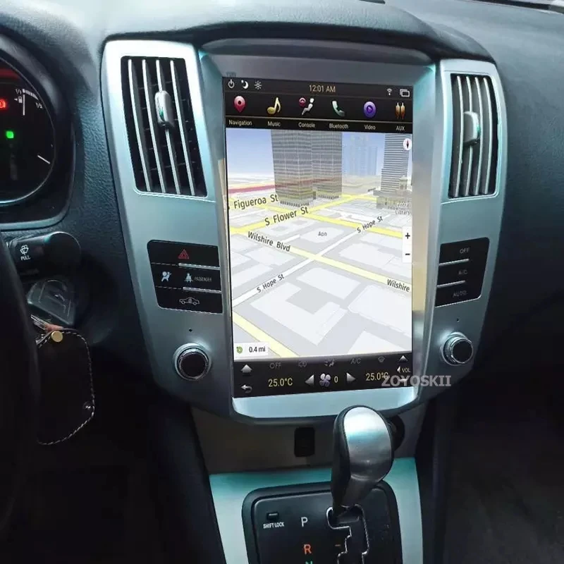 For Lexus Rx Rx300 Rx330 Rx350 Rx400 Rx450 Android 13 12.8'' Vertical ...