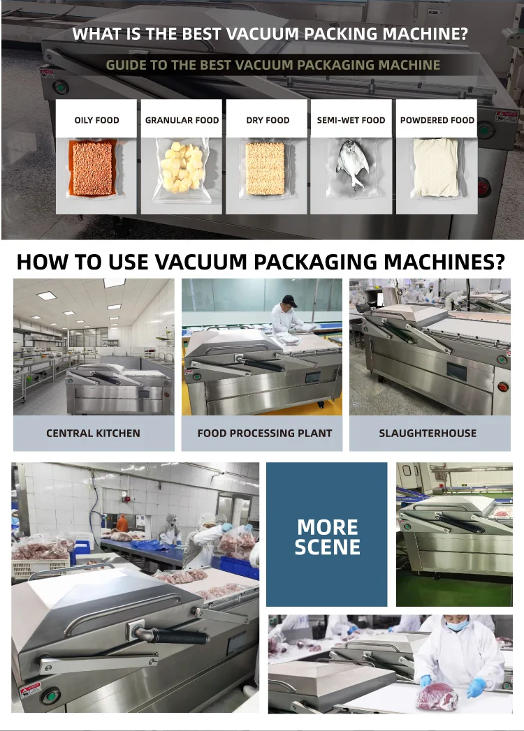 Industrial Double Chamber Food Vacuum Machine Vacio Envasadora Large ...