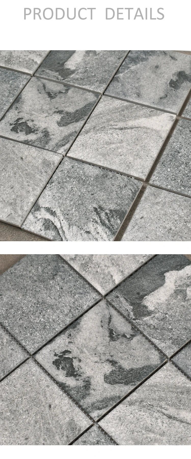 Modern Outdoor Pool Tile Grey Marble Look Tiles For Non-slip Swimming ...