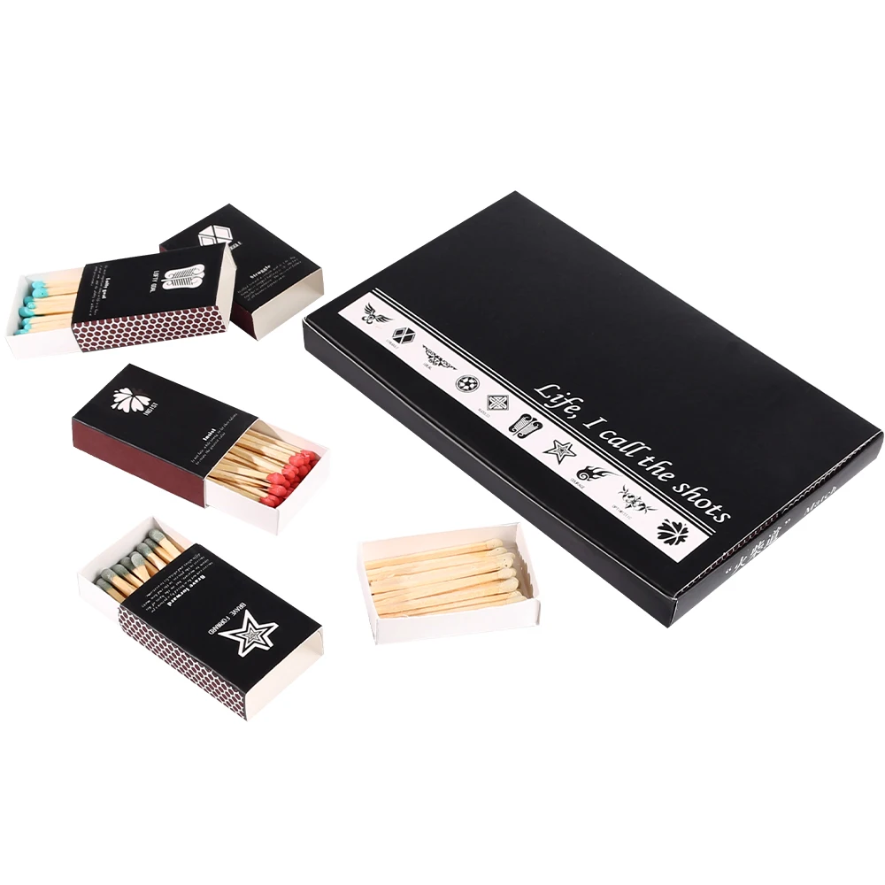 Luxury Black Box Wooden Matchsticks - Safety & Customization