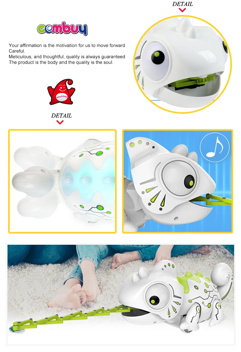 Plastic Musical Tongue Catching Remote Control Animal Chameleon Toy ...