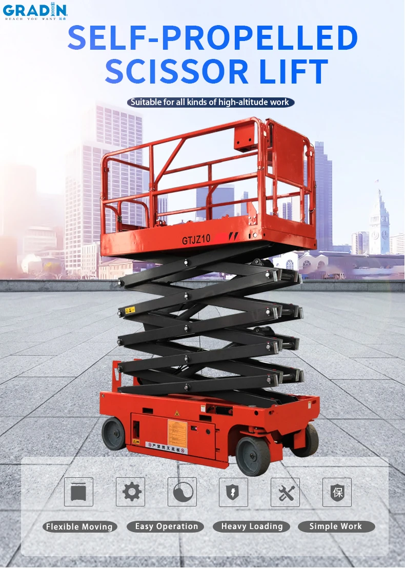 Motor Driving Self-propelled Scissor Lift /hydraulic Lift Table - Buy ...