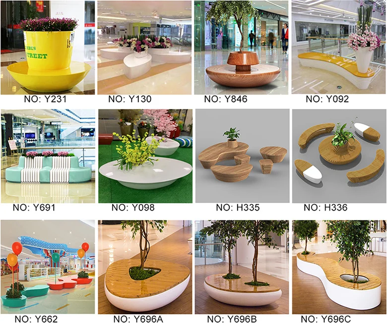 Fiberglass Chair Bench - Stylish & Durable Outdoor Seating
