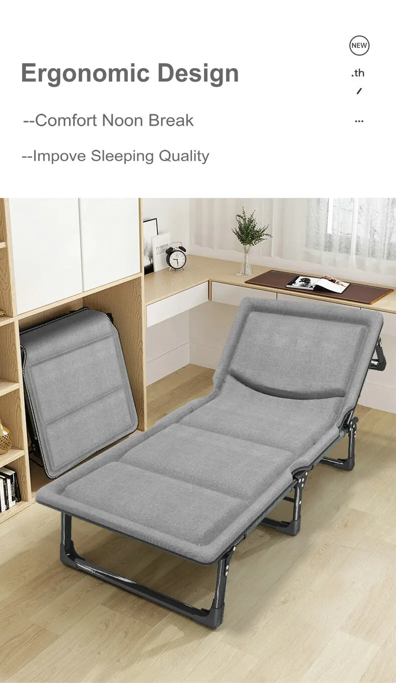 Modern Designs Portable 4 Gears Adjustable Single Reclining Steel Metal ...