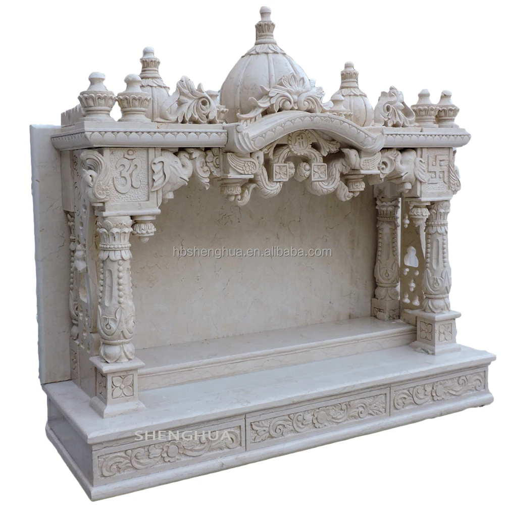 Custom Stone Religious Altar - Hand Carved Marble Temple