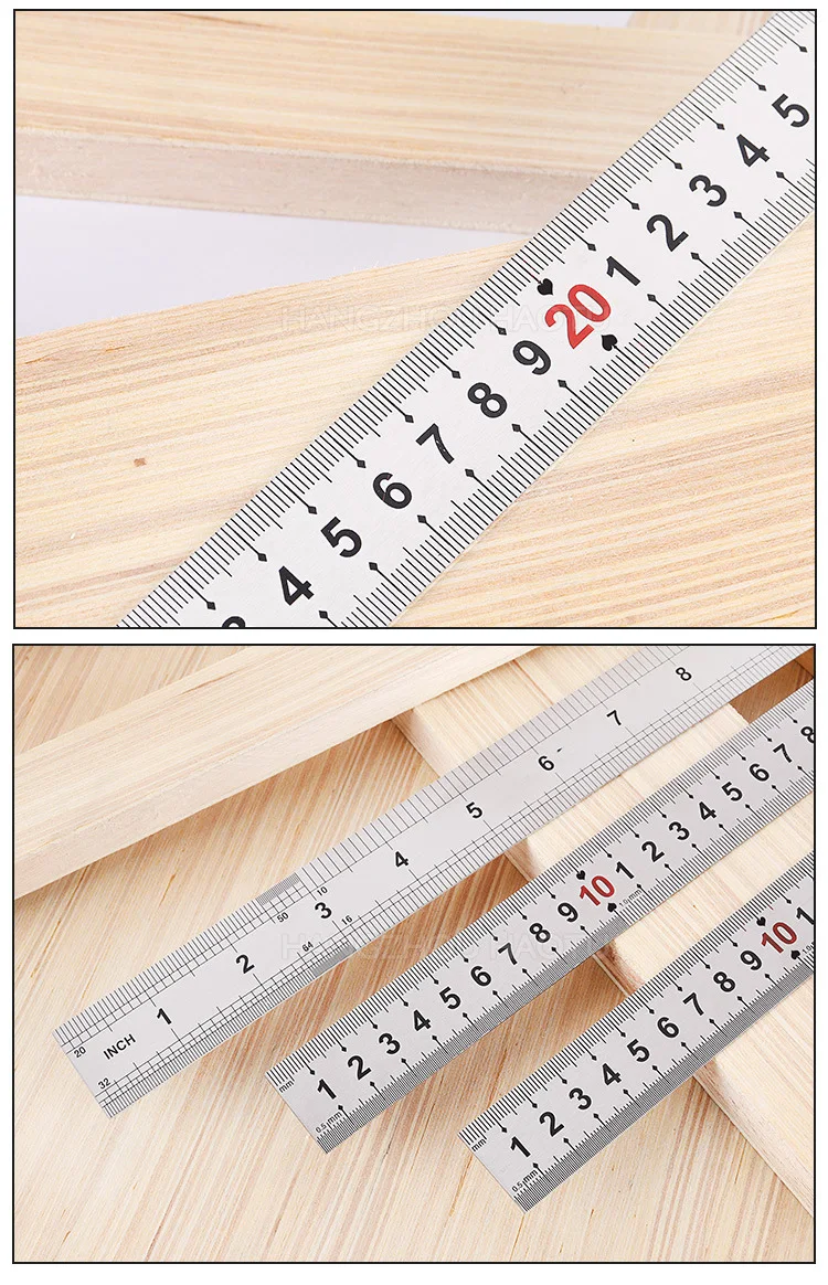 15cm 30cm 1 Meter Metric Scale Wood Working Custom Stainless Steel ...