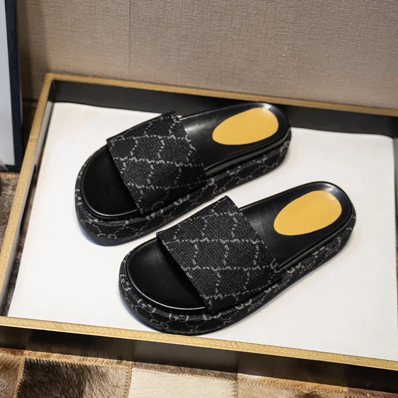 Genuine Leather Women's Luxury Slide Sandals & Slippers