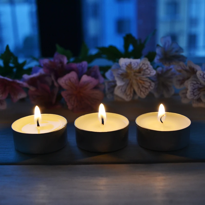 50pcs Pack Unscented White Tealight Candles - Perfect for Any Occasion