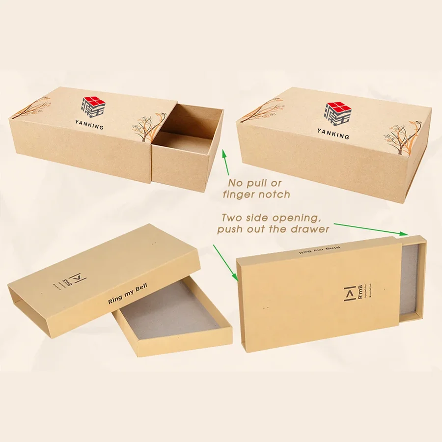 Customizable Logo Packaging Boxes Printing Full Color Jewelry Eyewear Pull Out Box Gift ...