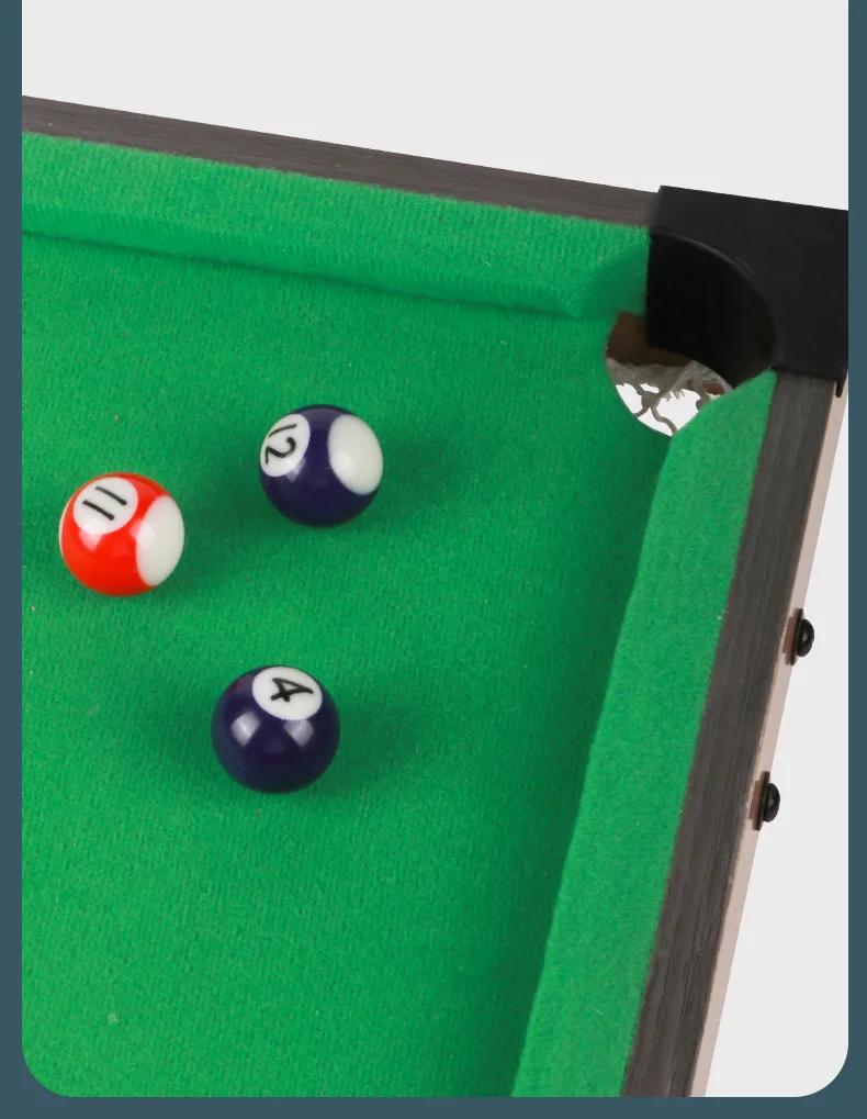 Qs Toys Wooden Pool Table Parent-child Sports Toy Battle Interactive ...