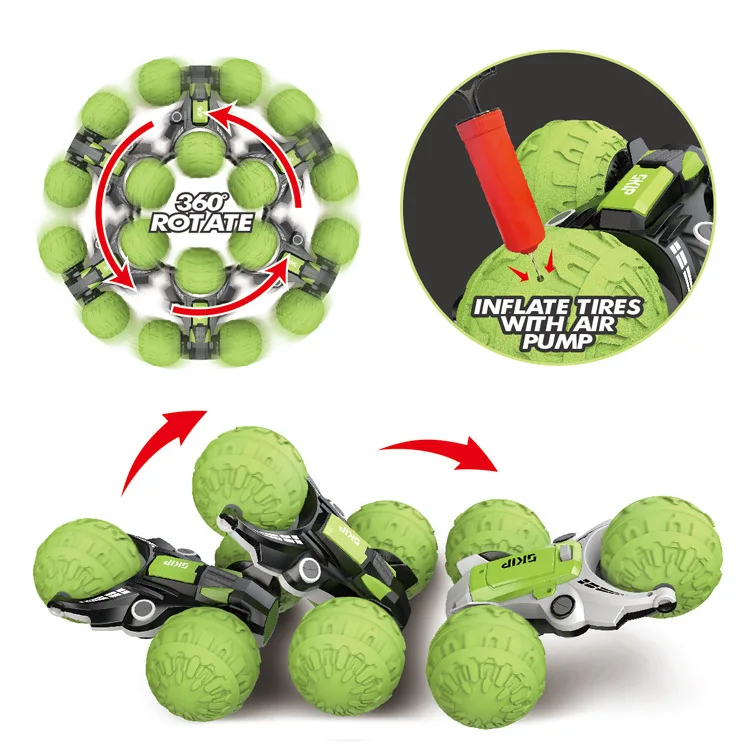 Newest SL12 RC Car2.4G 360 Degree Rotation & 180 Degree Flip Amphibious ...