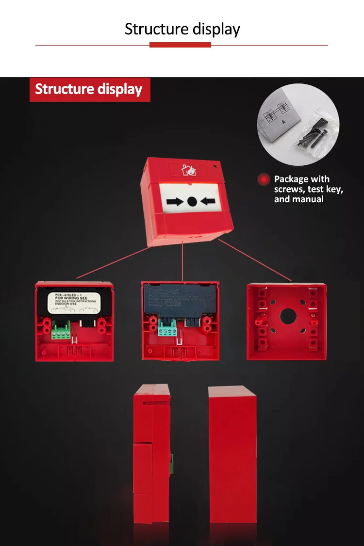 Fire Manual Call Point with Reset Key & Break Glass