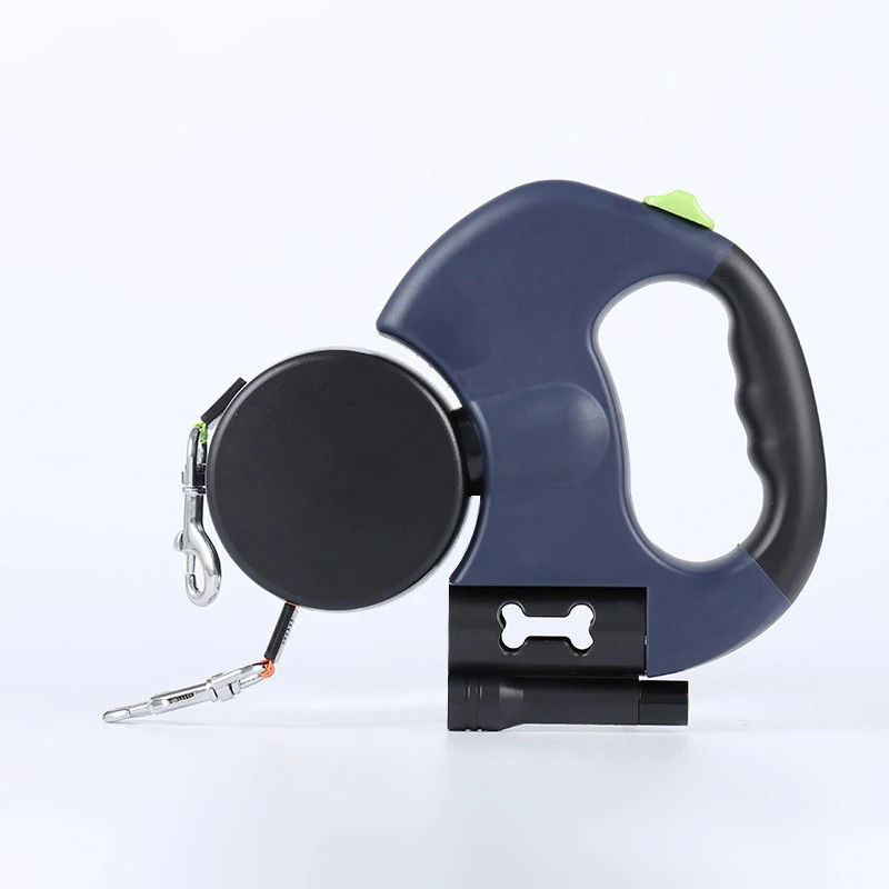 Double Dog Leash Automatic Extendable Traction Training Pet Rope Lead ...