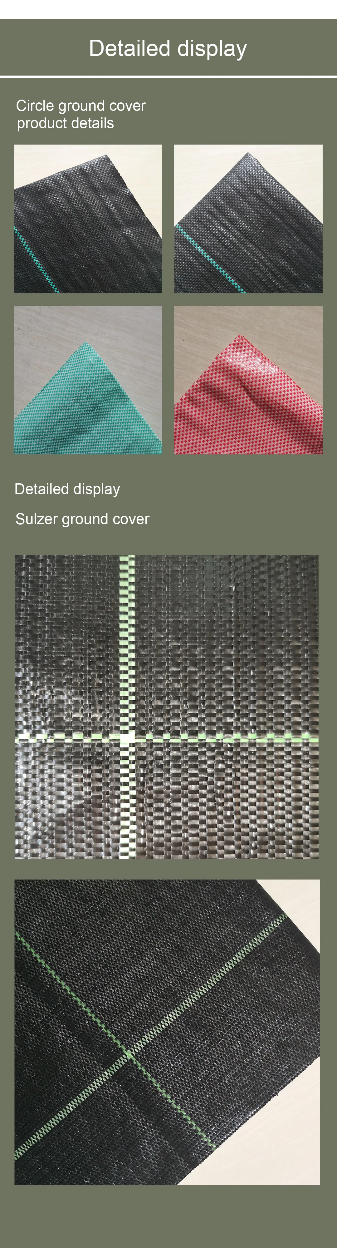 SUGRAND Anti-Weed Grass Plastic Mesh - Control Weed Mat