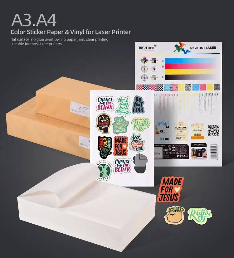A3 Glossy Printable Pp Sticker Paper 11x17 135g For Laser Printer - Buy ...