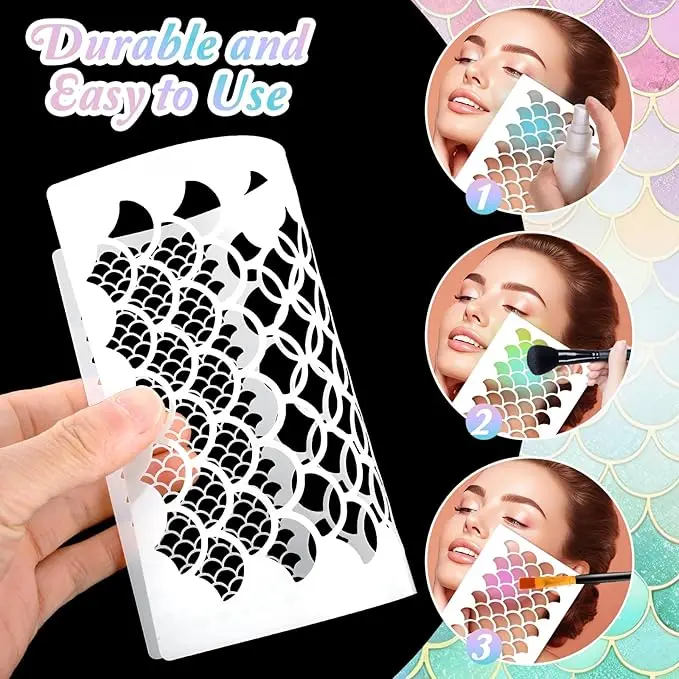 Fish Scale Stencil Template Makeup Stencil Face Paint Reusable Fish ...