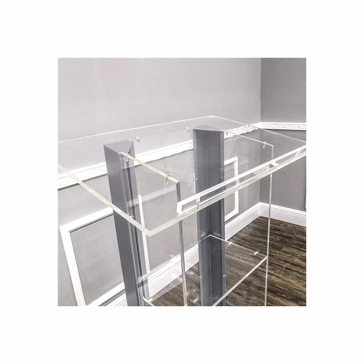 Modern Church School Pulpit Design with Acrylic & Steel