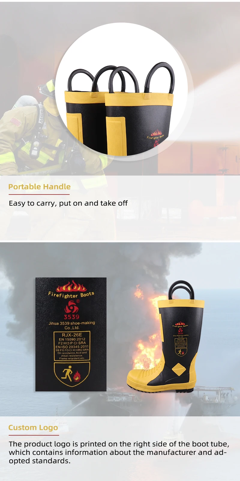 Botas De Seguridad Para Bombero,Botas Protectoras Especiales Para ...